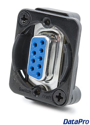 Switchcraft XLR-mount DB9 coupler -- DataPro
